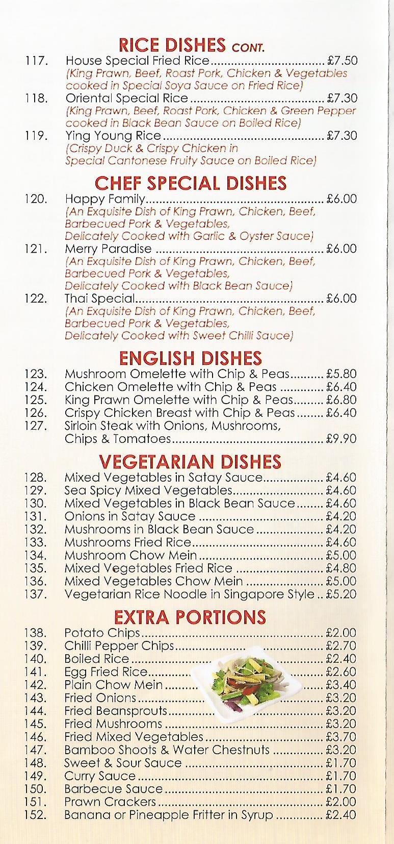 Menu at Ocean Fish & Chips & Chinese Takeaway fast food, Kettering