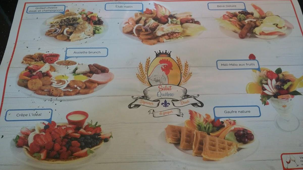 Menu au Restaurant Salut Québec, Richelieu