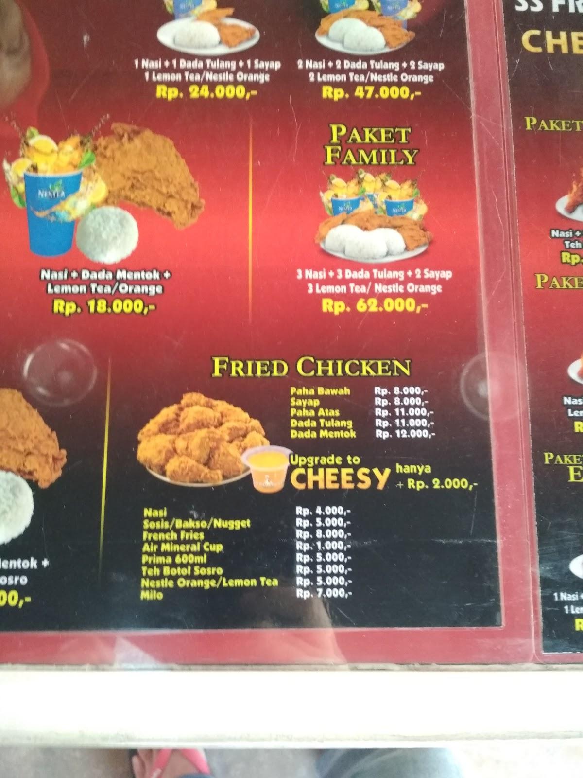 Menu at SS FRIED CHICKEN cafe, East Aek Kanopan