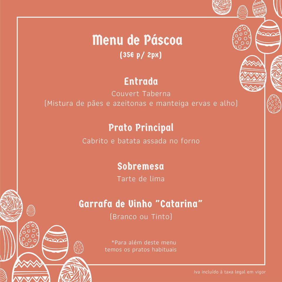 Menu at Taberna Grande restaurant, Setúbal Municipality
