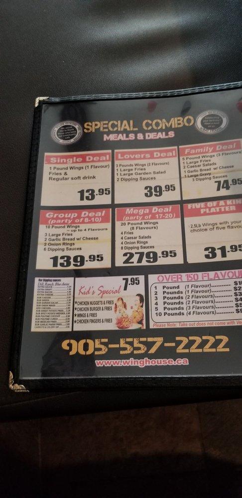Menu at WING HOUSE restaurant, Mount Albert
