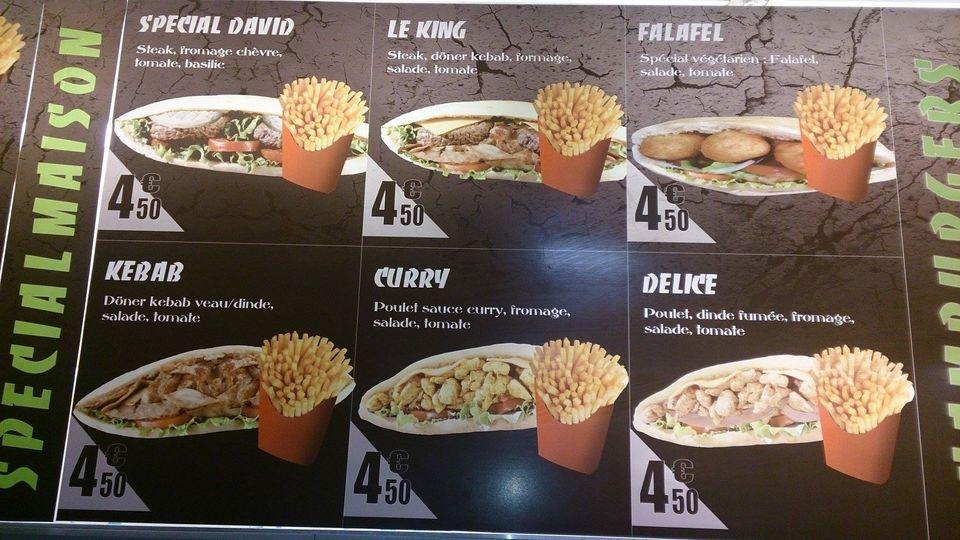 Menu au David Fast Food - Quick Service, Marseille