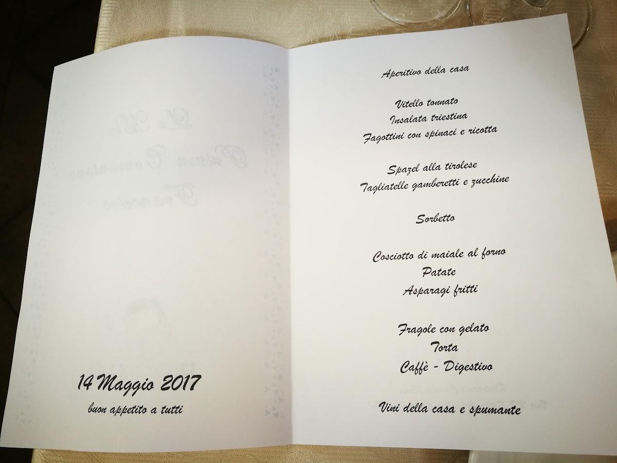 Menu da Cavallo Rosso ristorante, Cercenasco
