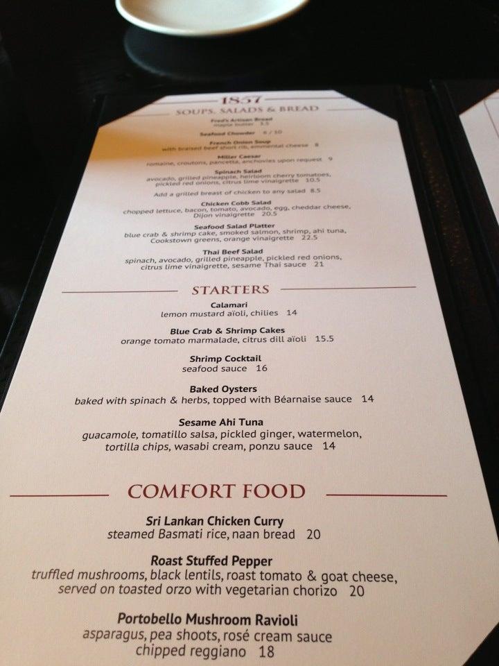 Menu au Miller Tavern pub et bar, Toronto, Yonge St