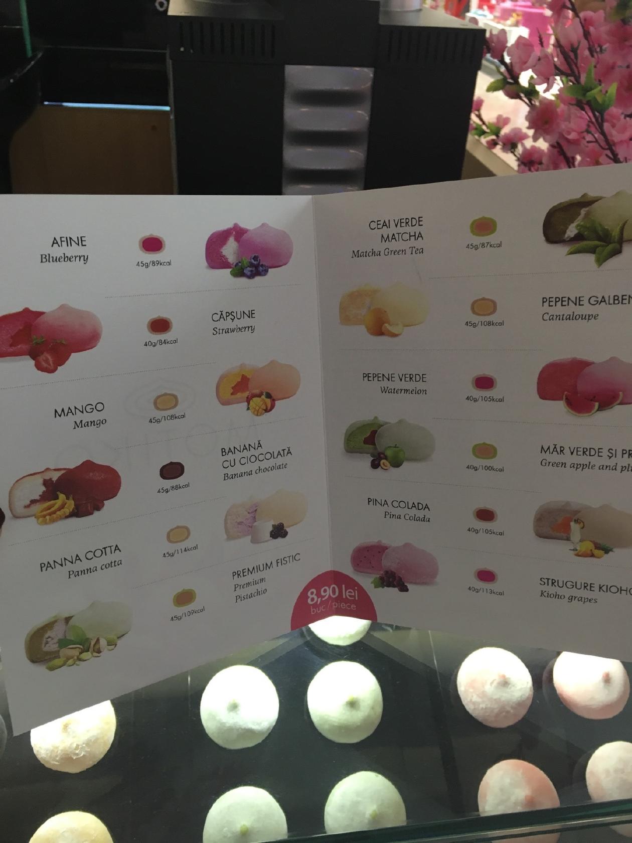 Menu at Motiko, Bucharest