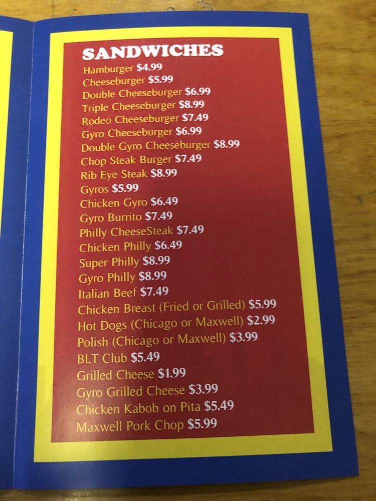 Carta de comida rápida Saul's Chicago Style Grill, East Chicago