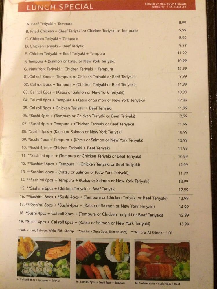 Menu at Tokyo Lobby Restaurant, Hacienda Heights