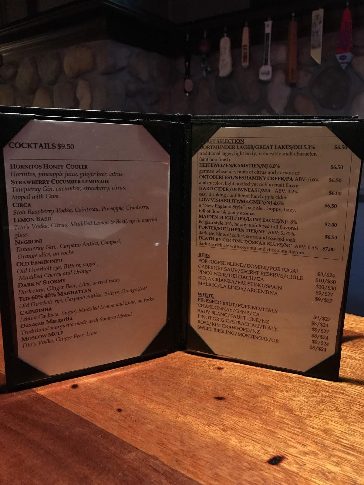 Menu at Circa pub & bar, High Bridge