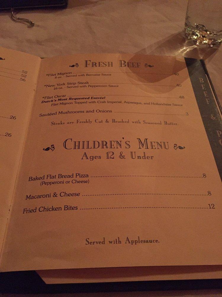 Menu at Dutch's At Silver Tree Restaurant, USA