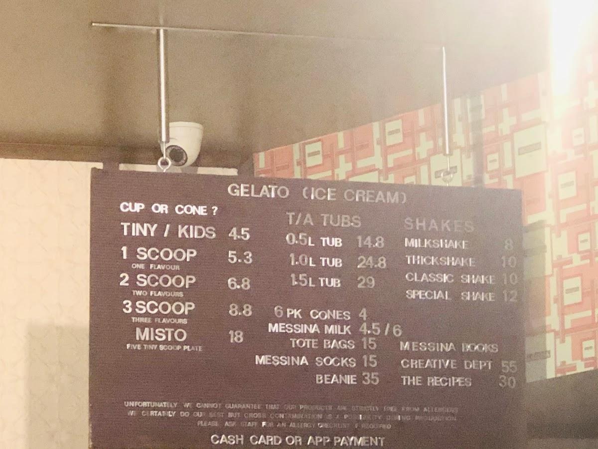 Menu at Gelato Messina Parramatta desserts, Parramatta