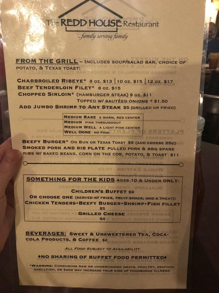 Menu at The Redd House Restaurant, Jefferson
