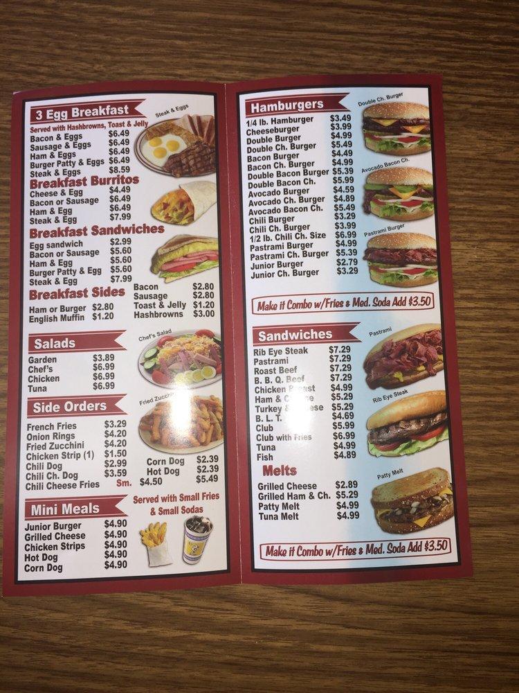 Menu at Imperial Burgers restaurant, La Habra