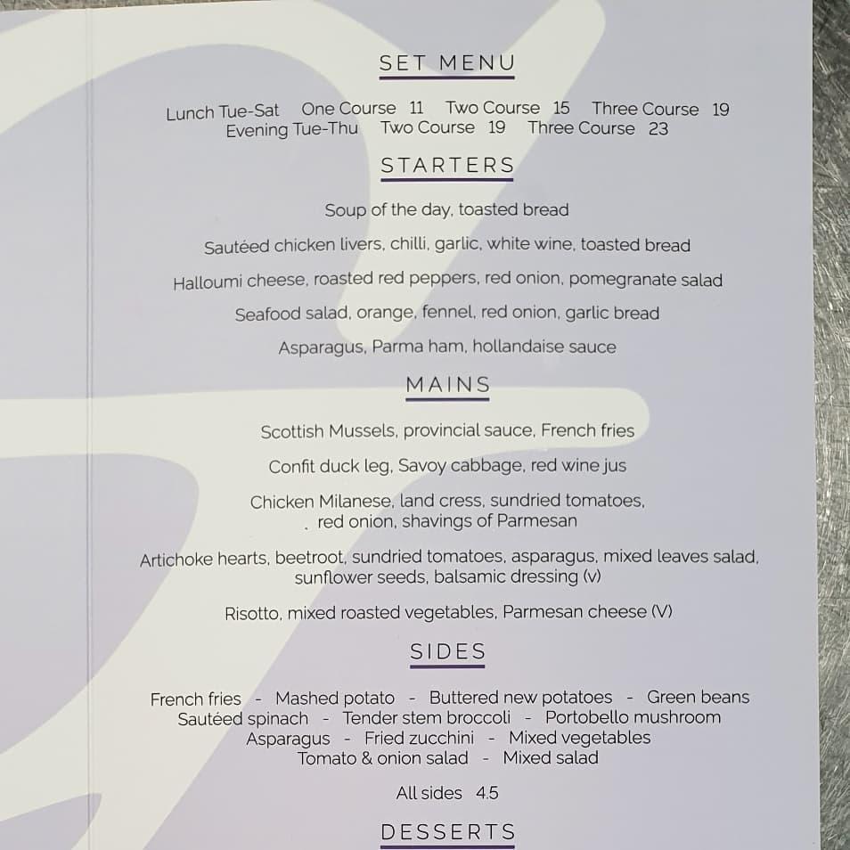 Menu at Gables Restaurant - Home, Little Berkhamsted, 14-16 Newgate St ...