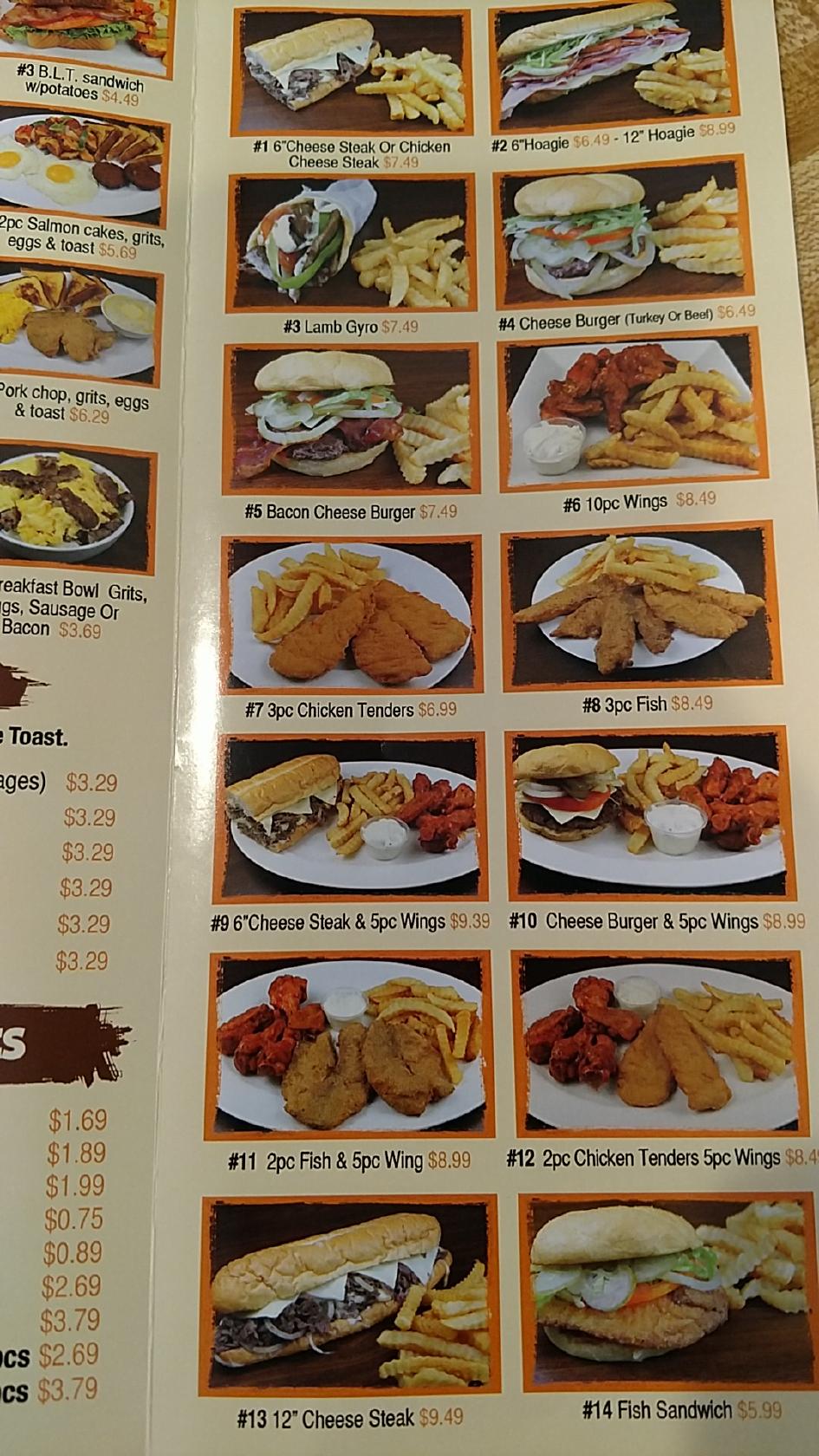 Menu at Gutbusters restaurant, Decatur, Candler Rd