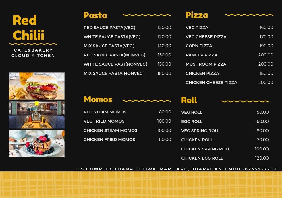 Menu at Red Chilli Cafe & Kitchen, Ramgarh