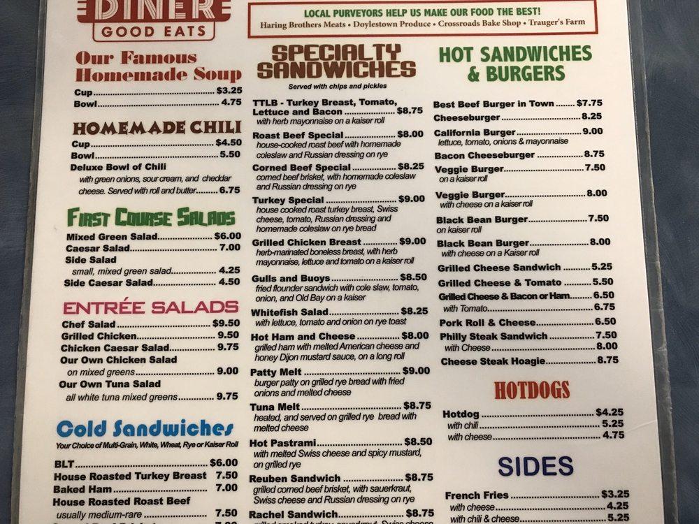 Menu at Cross Keys Diner restaurant, Doylestown