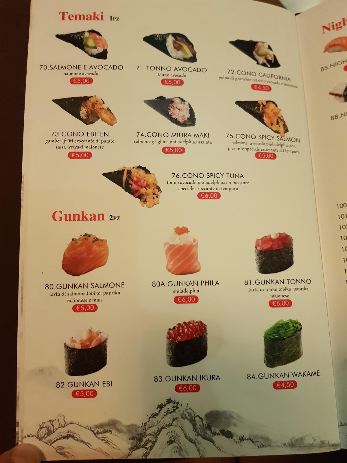 Menu da Ristorante NAMU, Ferrara