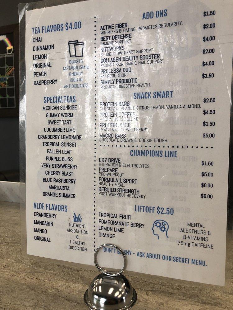 Menu at The Healthy Hub pub & bar, Fresno