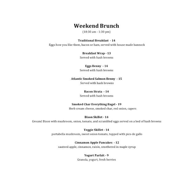 Menu at The Wildcat Cafe, Yellowknife