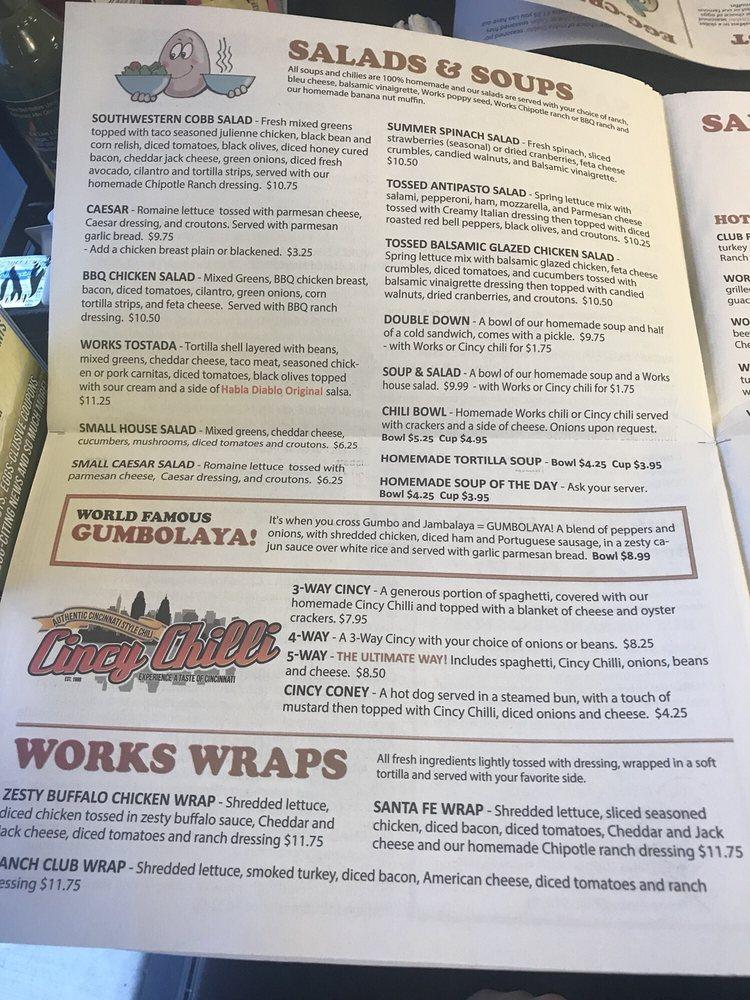 Menu at Egg Works restaurant, Las Vegas, Sunset Rd