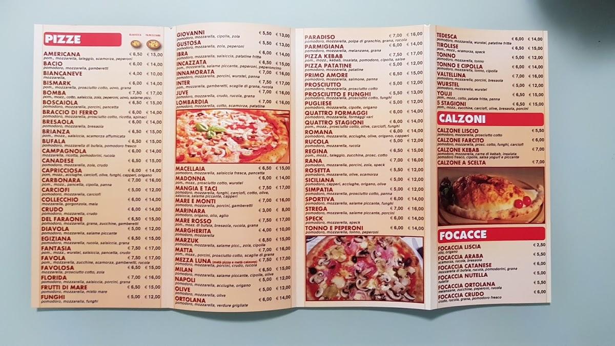 Menu da La Favola ristorante, Collecchio