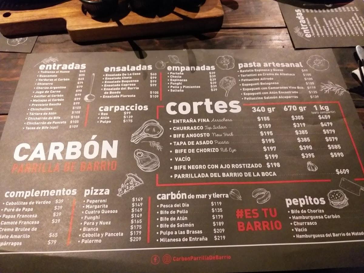 Carta de Carbón - Parrilla de Barrio, Guadalajara, Av Guadalupe 1261