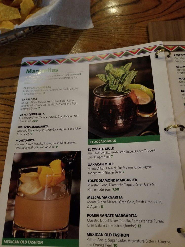 Menu at El Zocalo Mexican Restaurant - Sanford, Sanford