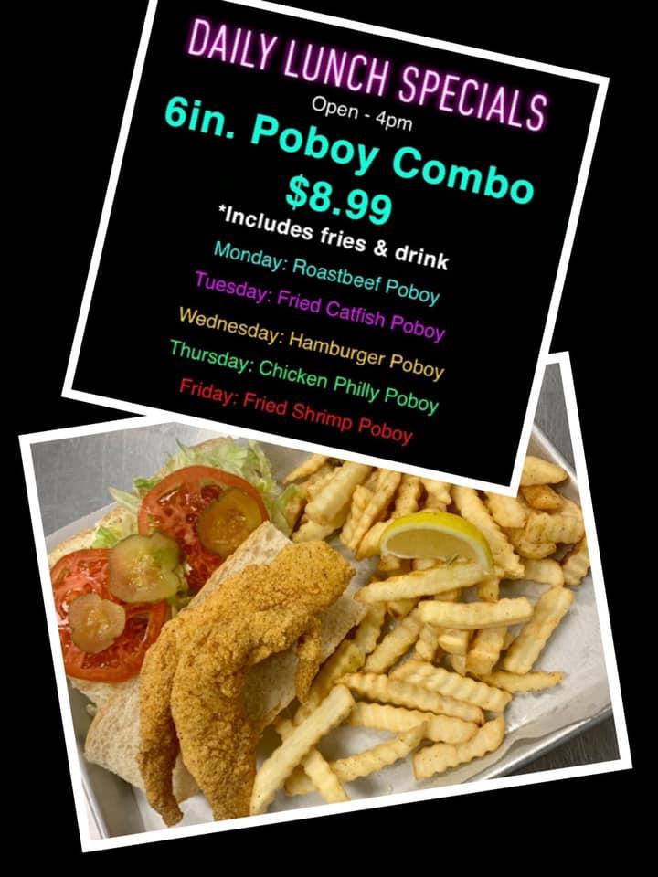 Menu at Poppa's Original Wharf Seafood restaurant, Hattiesburg