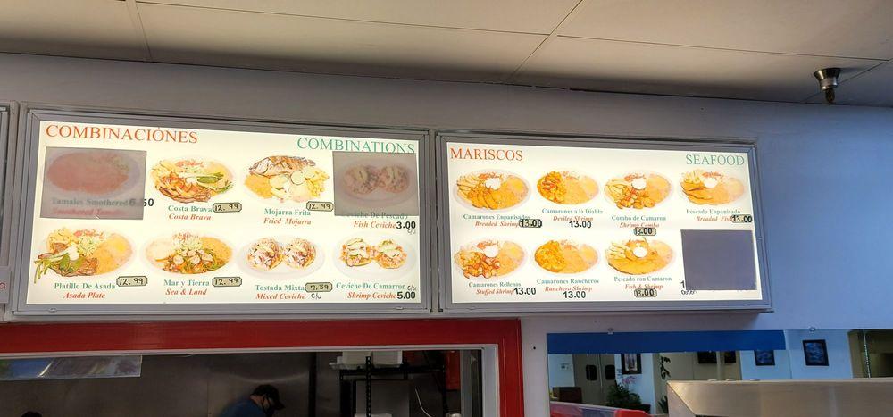 Menu at Taco Mex restaurant, Rio Rancho
