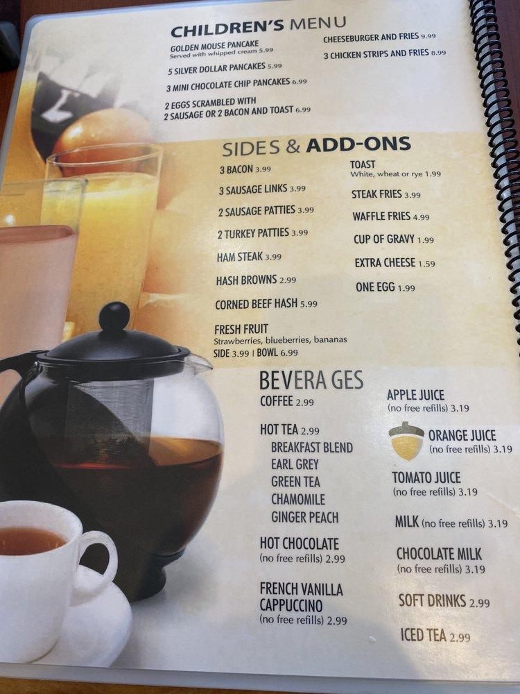 Menu at Golden Oak Pancake House restaurant, Edwardsville