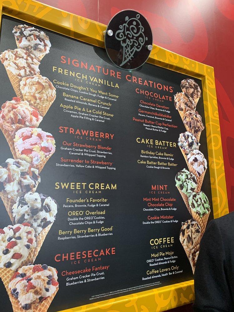 Menu at Cold Stone Creamery cafe, Germantown, Century Blvd Ste I