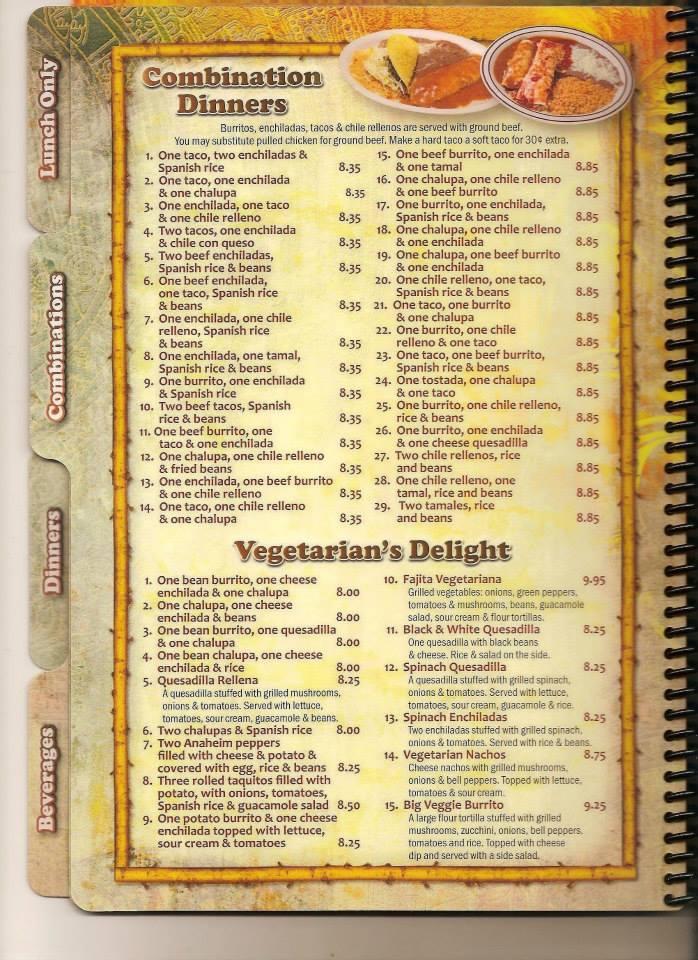 Menu at La Tolteca La Plata restaurant, La Plata