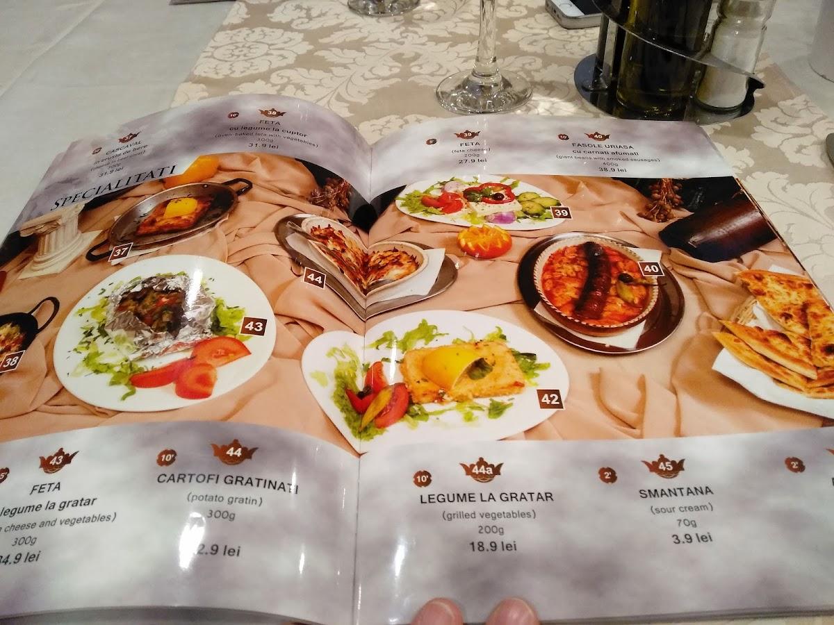 Menu at Akropolis, Craiova