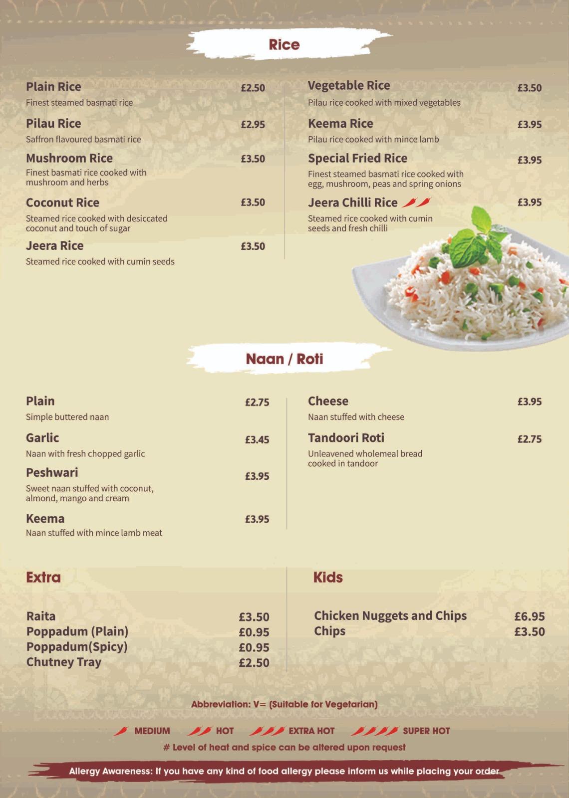 Menu at Gurkha 91 restaurant, Bourne