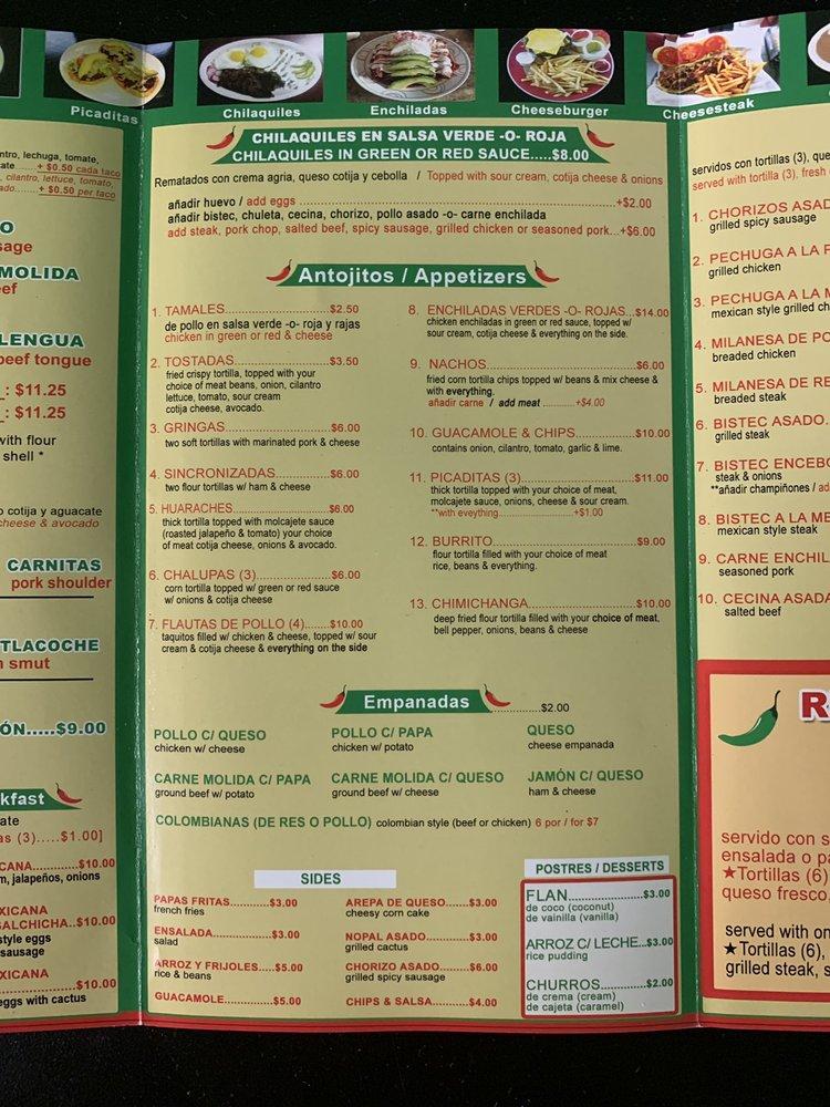 Menu at Rico Taco Mex 2 restaurant, Keansburg