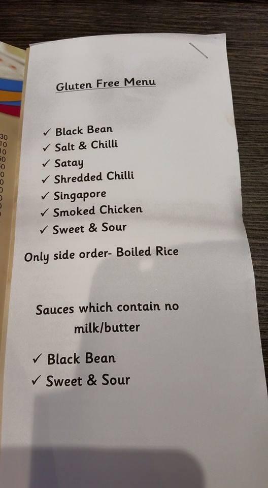 Menu at Rainbow Chinese Restaurant and Takeaway, Londonderry, 33a Foyle St