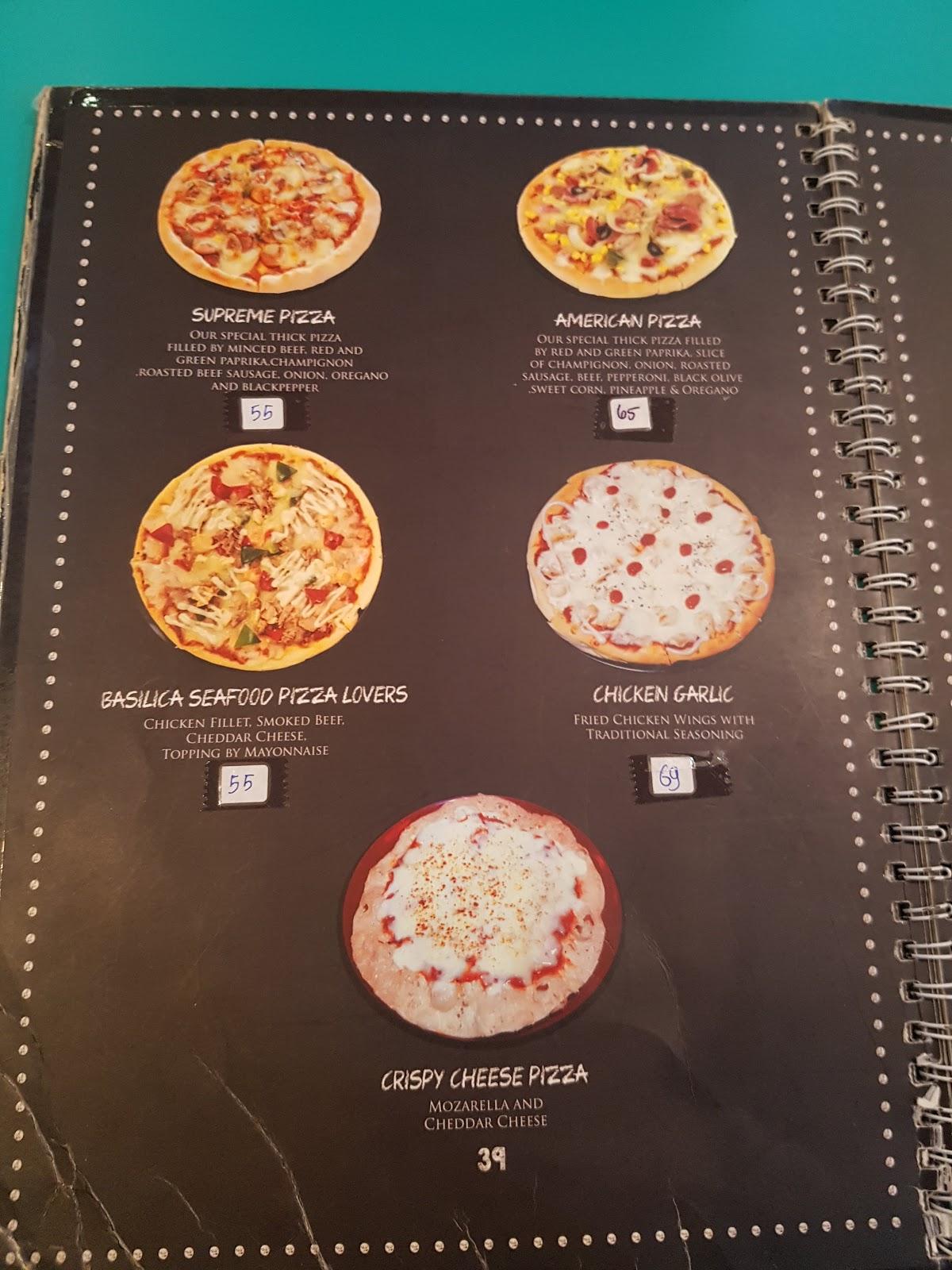 Menu at Hammock cafe, Pontianak