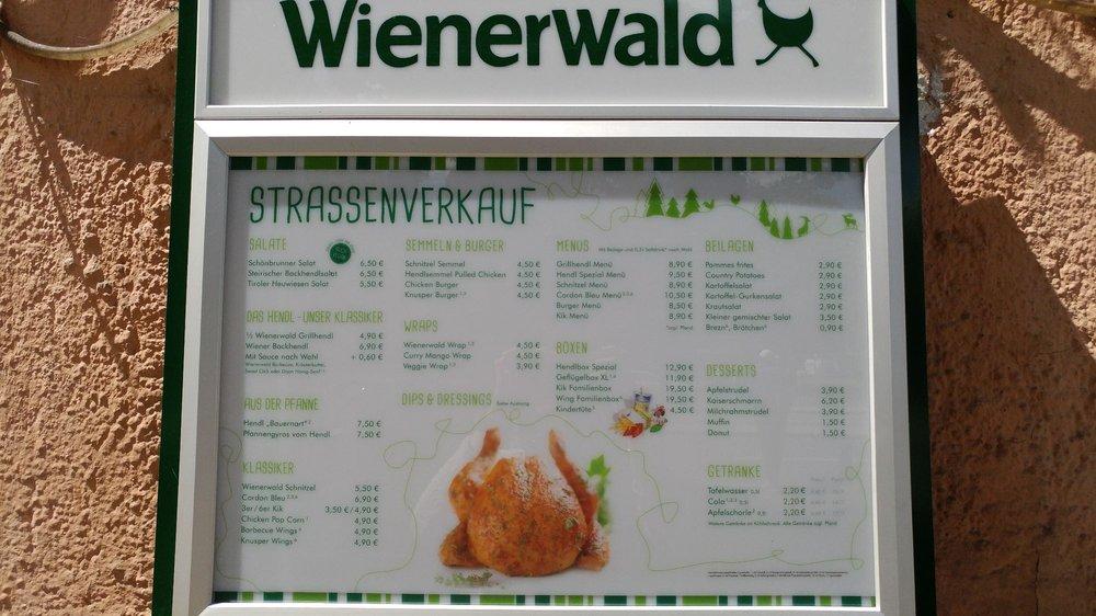 Speisekarte von Wienerwald fast Food, München, Leonrodstr. 91
