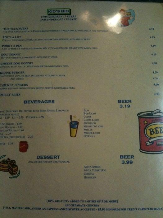 Menu at Spudly's Super Spuds restaurant, Metairie