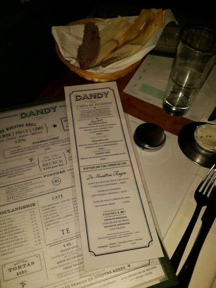Menu at Dandy Acassuso restaurant, Acassuso