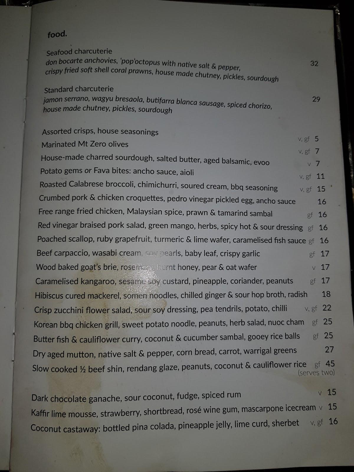 Menu at The Standard pub & bar, Northbridge