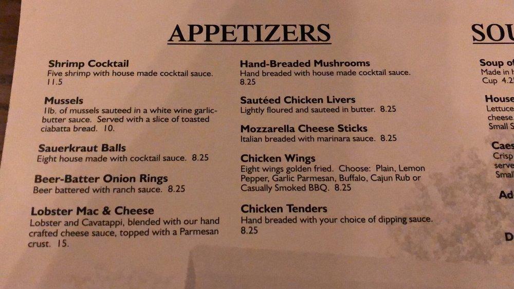 Menu at The Steer Barn, Upper Sandusky