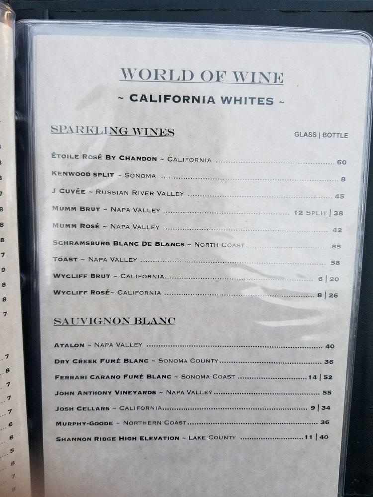 Menu at Trevor's at the Tracks pub & bar, San Juan Capistrano