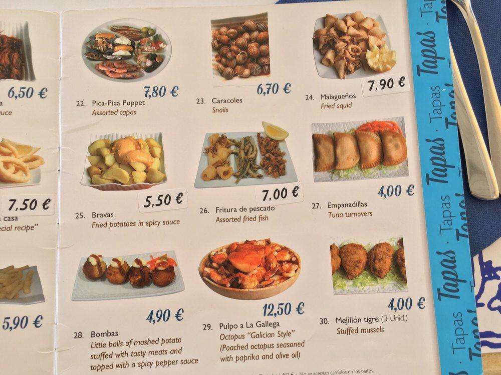 Carta de Restaurante Gastro Puppet, Comarruga