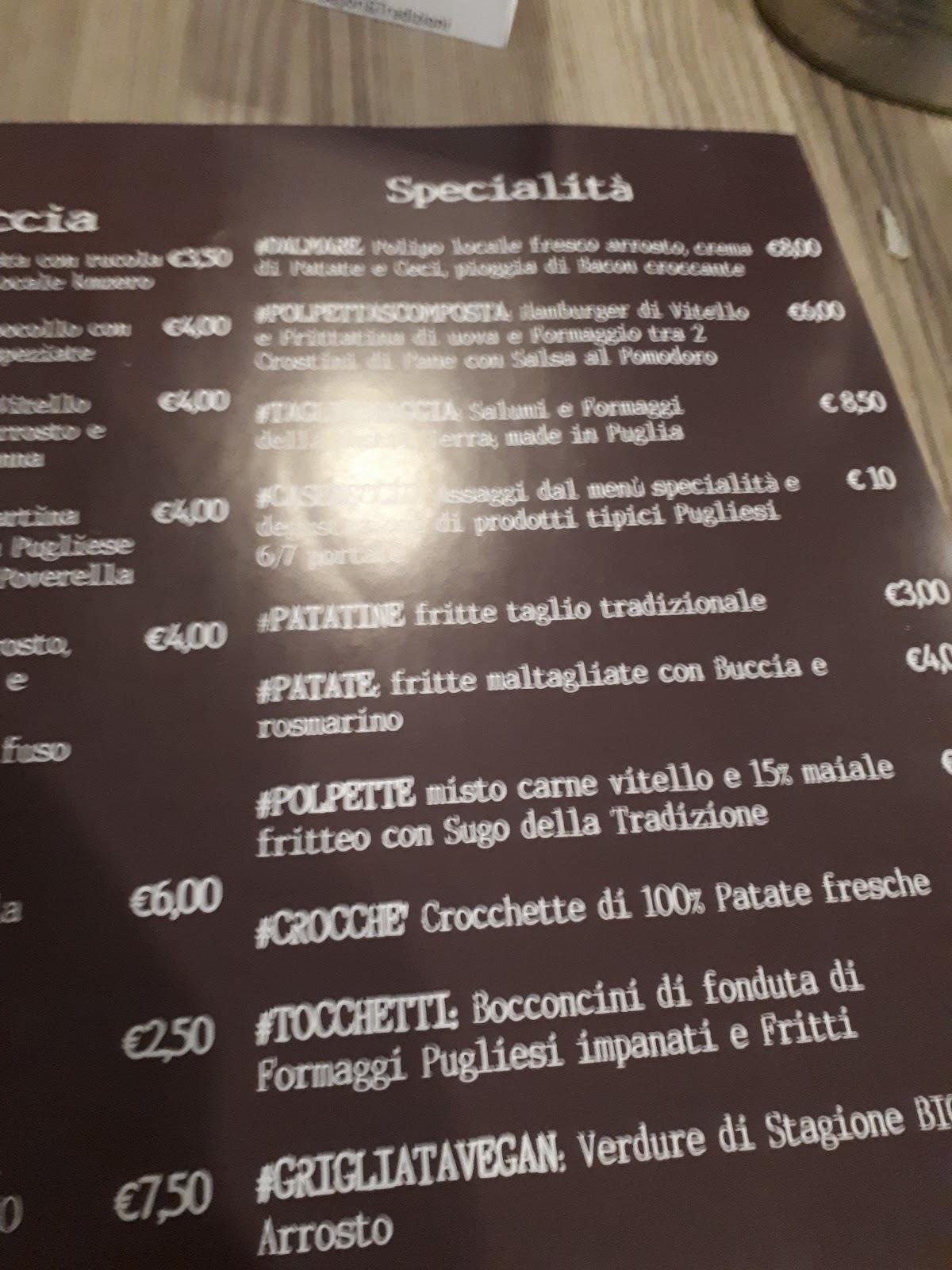 Menu au Lo Sfizio Sapori&Tradizioni restaurant, Carosino