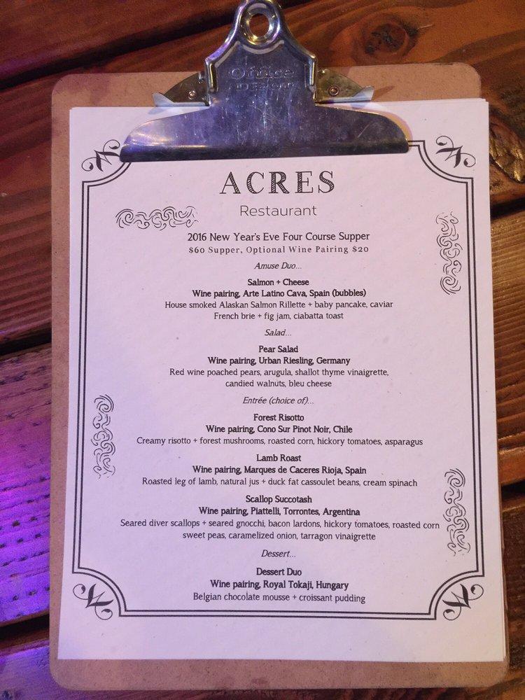 Menu at Acres pub & bar, Englewood