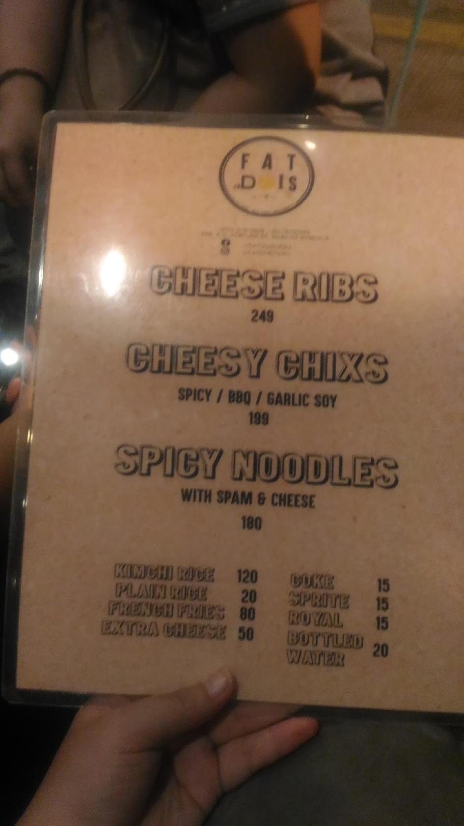 Carta del restaurante Fat Dois, Mandaue, 888 A. S. Fortuna St