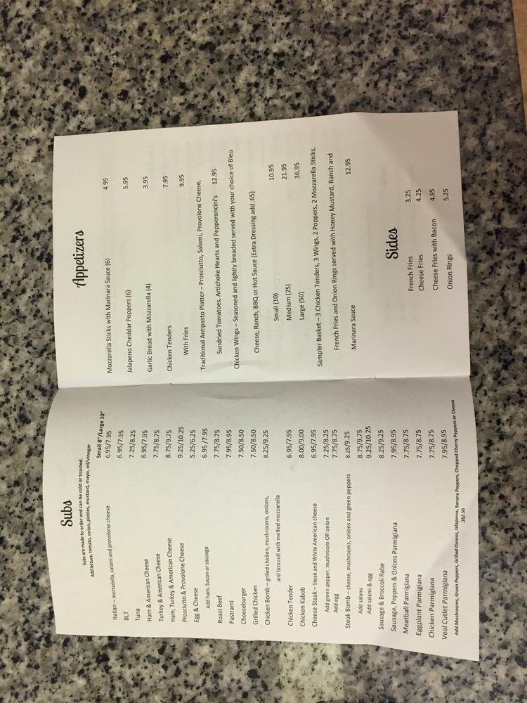Menu at Mama Maria's Pizzeria and Subs, Venice