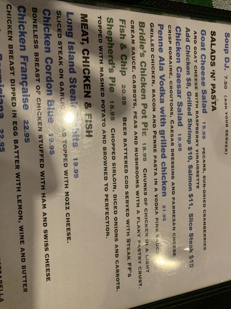 Menu at Monaghan's Irish Restaurant, Rockville Centre