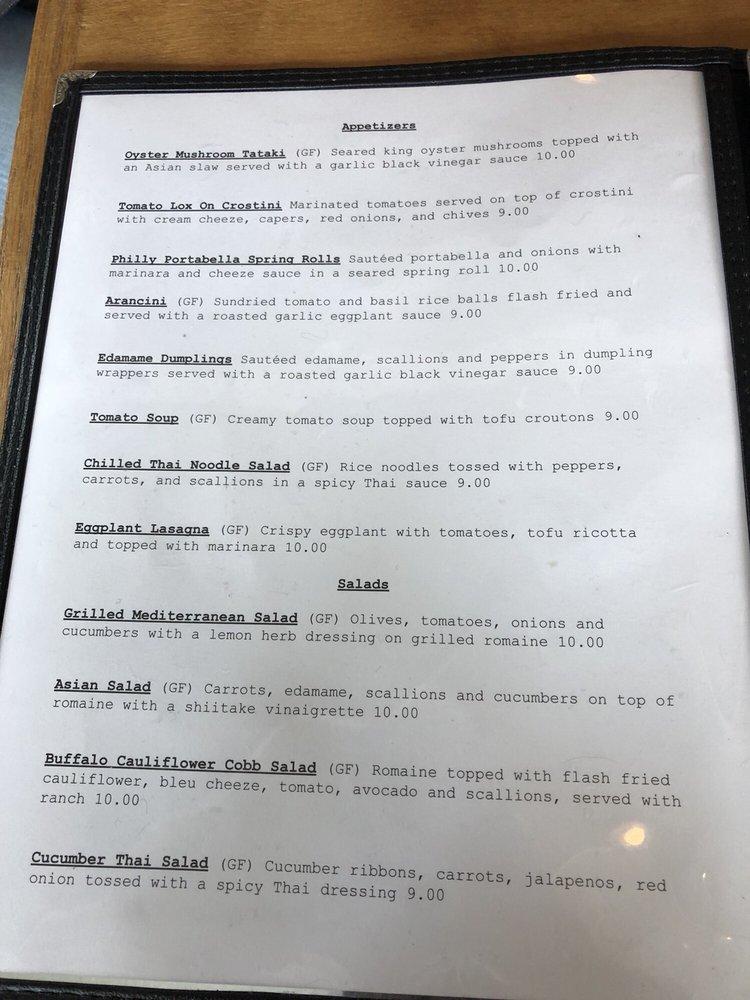 Menu at Root restaurant, Lancaster